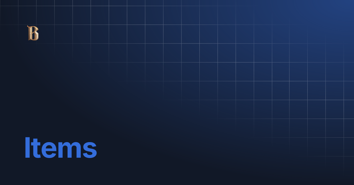 Items | BLOCKLORDS WIKI